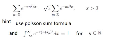 Solved Nez Use Poisson Sum Formula 3s 3x