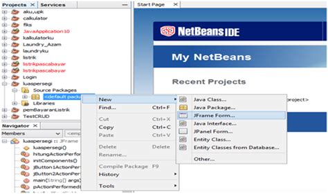 membuat aplikasi menghitung luas dengan netbeans gaya anak sekolah