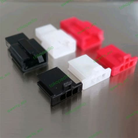 Jual Set Socket Soket Housing Konektor Pin Kecil Male Female Tanpa Skun Putih Kab