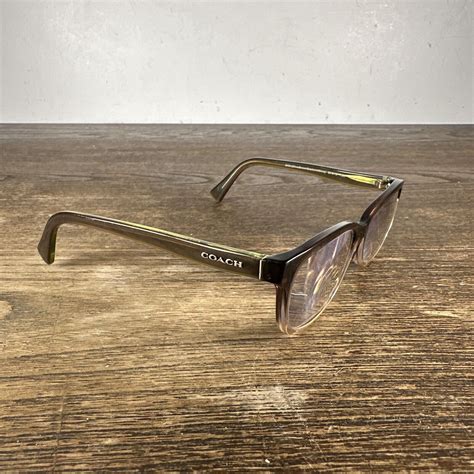 Coach Eyeglasses Frames Only Hc 6089 5400 Brown Green Clear Cat Eye 51