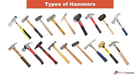 Names Of Different Types Of Hammers Their Uses And Diagram Mech Lesson