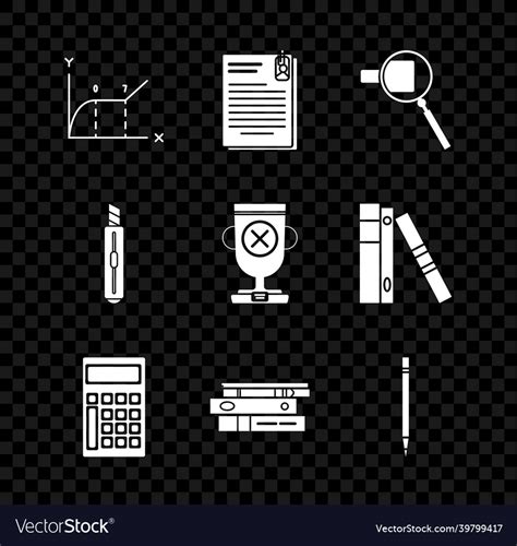 Set Pie Chart Infographic File Document And Paper Vector Image