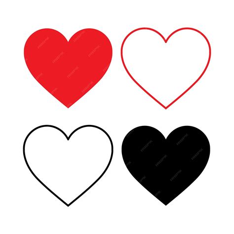 Premium Vector Love Heart Icons Vector Design Template