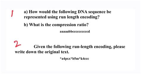 solved a how would the following dna sequence be
