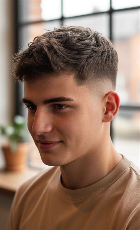 35 Popular Mens Haircuts Short Textured Fade Crop With Clean Contrast