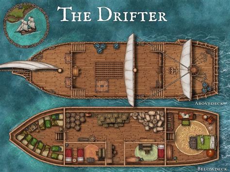 Pirate Ship Map For Dungeons And Dragons Homebrew Dnd Ship Interior