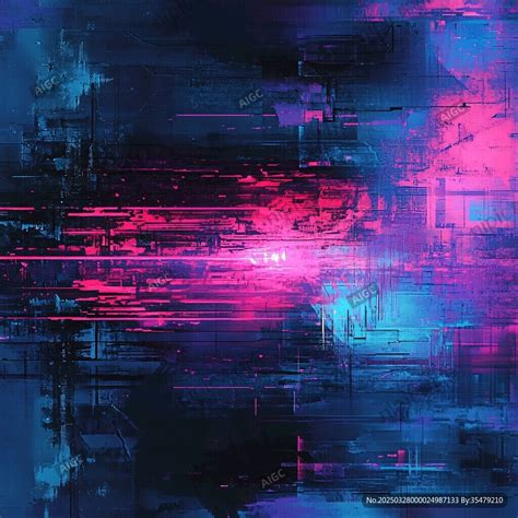 Ai创作图抽象 背景 科技 炫彩 线条 光影 蓝色 粉色 数字 故障 视 未来 艺术 图案 色彩 昵图网