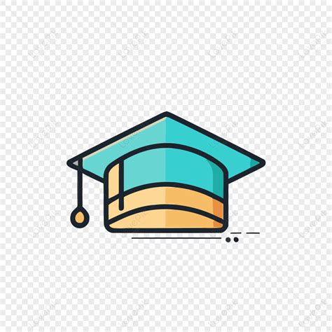 졸업 모자 컬러 라인 디자인 벡터 일러스트 레이 션우수이스케치 Png 일러스트 무료 다운로드 Lovepik