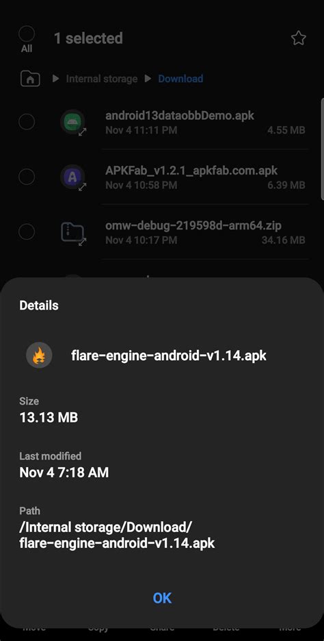 android flare engine v1 14 apk showing as version 1 12 · issue 1874