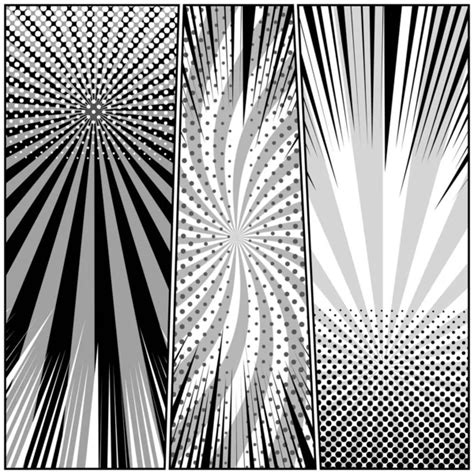 Comic Monochrome Design Vertical Composition Stock Vector By
