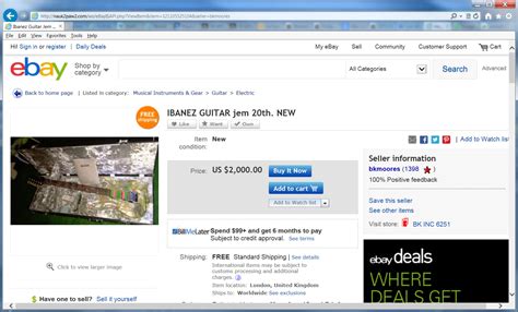 Major EBay Security Issue Ibanez JEM Forum