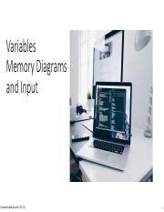 Understanding Variables Memory Diagrams And Input Functions In Course Hero