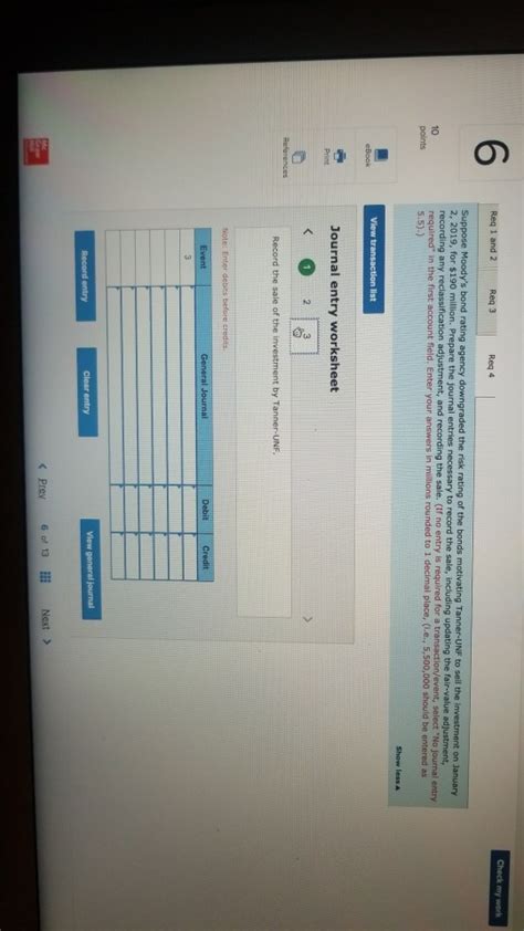 Solved Check My Work 6 Req 1 And 2 Req 3 Req 4 Suppose Chegg Com