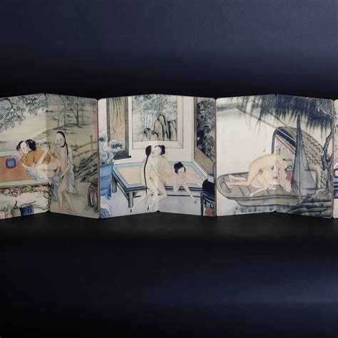 Vintage Set Of Shunga Japanese And Chinese Erotic Pillow Books Elements