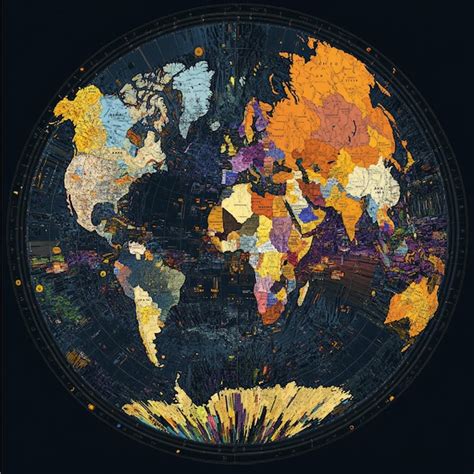 A Demographic Map Indicating Population Density And Distribution Across