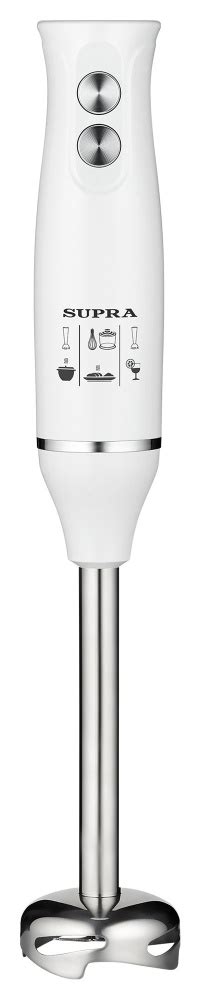 Блендер Supra погружной HBS-830S 800Вт белый купить по низкой цене с ...