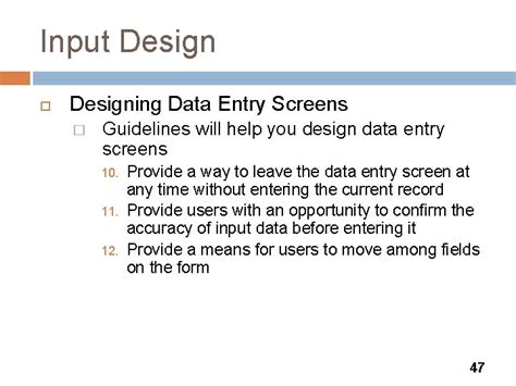CHAPTER 6 UI INPUT OUTPUT DESIGN Chapter Objectives
