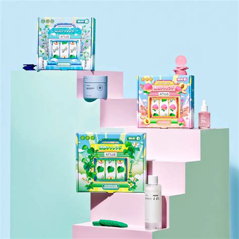 스킨케어 브랜드 아누아 Anua 큐텐 재팬 Qoo10 Japan 메가와리 패키지 세트 3종 일러스트레이션 And 타이포그래피 By 솔지 Solji 포트폴리오 노트폴리오