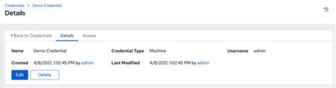 8 create a credential — ansible awx community documentation