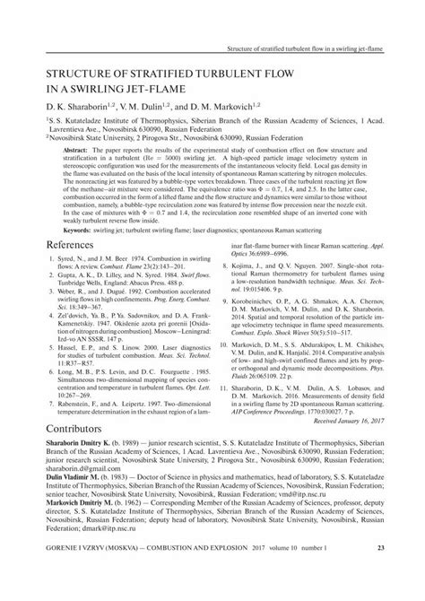 Pdf Structure Of Stratified Turbulent Flow In Journal