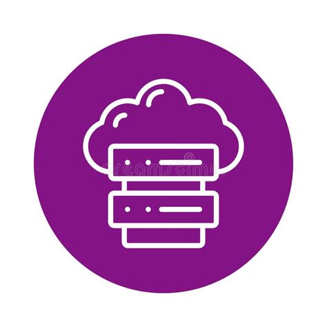 Cloud Computing Server Isolated Vector Icon Which Can Easily Modify Or Edit Stock Vector