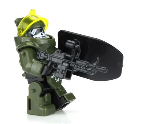 Battle Brick Juggernaut Army Assault Minifigure Made With Real Lego