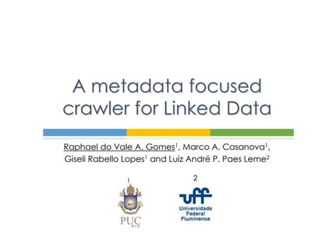 A Metadata Focused Crawler For Linked Data Pptx