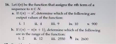 Solved Let T N Be The Function That Assigns The Nth Chegg