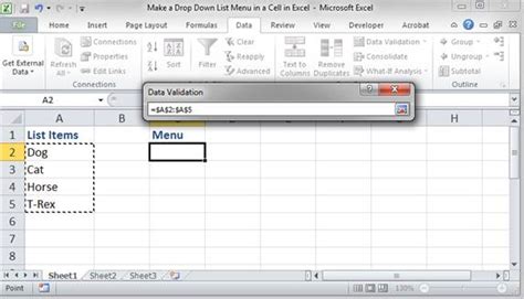Make A Drop Down List Menu In A Cell In Excel TeachExcel Com