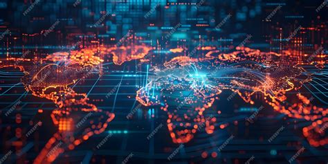 premium photo global network connections a visualization of the