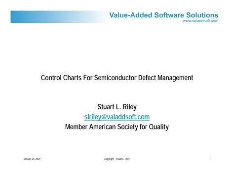 Control Charts For Semiconductor Defect Management Pdf