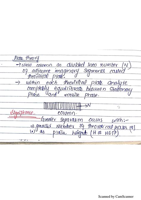 SOLUTION Theories Of Chromatography Notes Chromatography Theories Notes Chromatography Notes