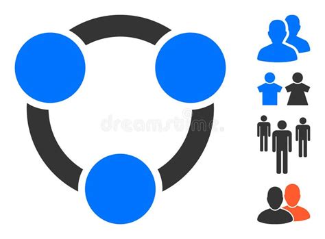 Flat Collaboration Vector Icon Illustration Stock Vector Illustration