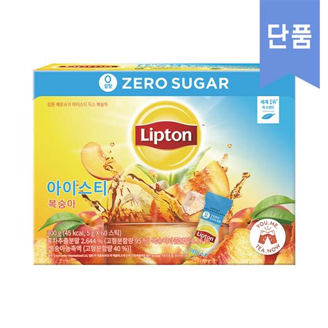 립톤 립톤 제로슈가 아이스티 믹스 복숭아 5g X 60개입 위시버킷