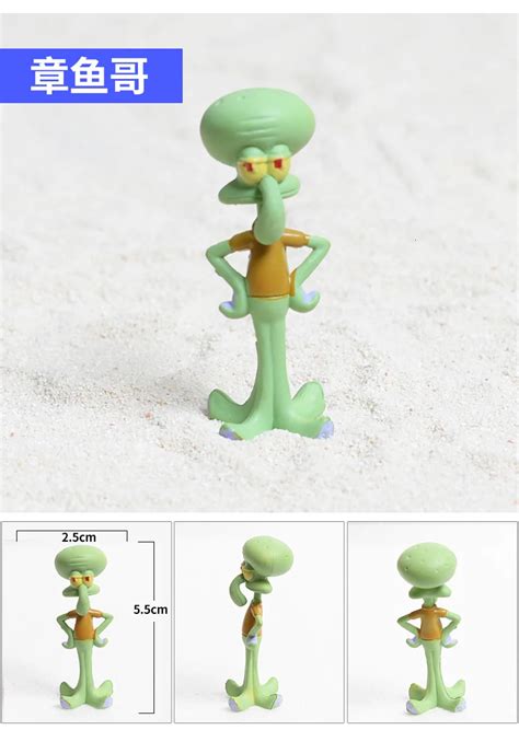 Kawaii 스폰지 그림 밥 패트릭 스타 장난감 세트 만화 액션 물고기 탱크 마이크로 풍경 장식 수족관 장난감 어린이 선물 Hello