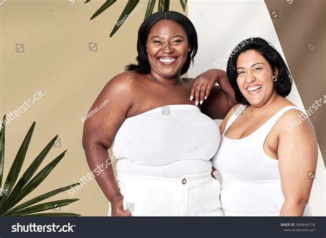 Attractive Plus Size Model White Top Stock Photo Shutterstock