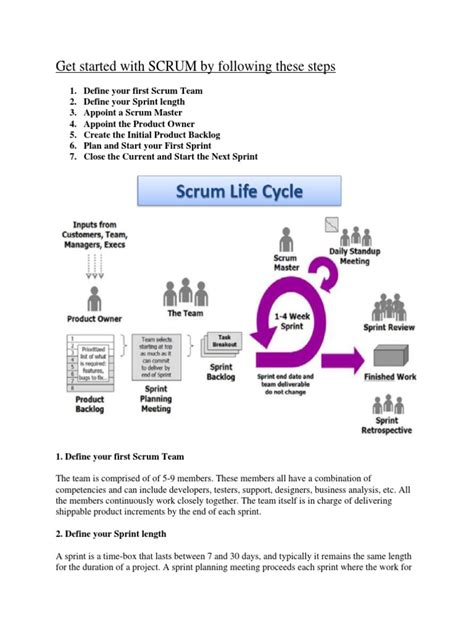 Steps To Implement Scrum Pdf Scrum Software Development Information Management