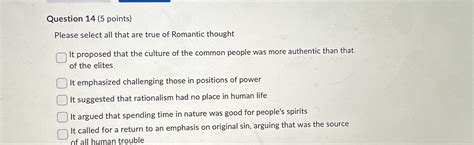 solved question 14 5 ﻿points please select all that are