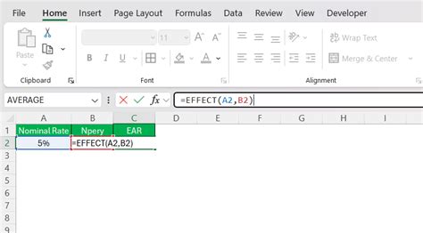 How To Calculate Effective Annual Interest Rate In Excel Step By Step Guide Myexcelonline