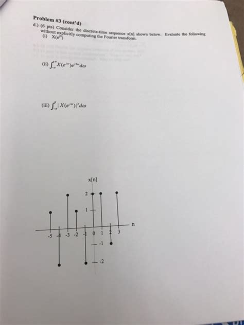 solved consider the discrete time sequence x[n] shown below