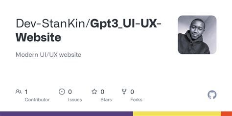 GitHub Dev StanKin Gpt UI UX Website Modern UI UX Website