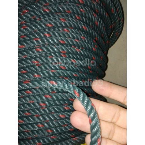 Promo Tali Tambang Besar Tambang Plastik Pe Hijau Bintik Merah 10mm