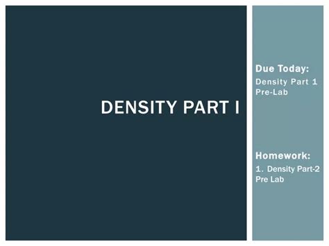 PPT Density Part I PowerPoint Presentation Free Download ID 2036829