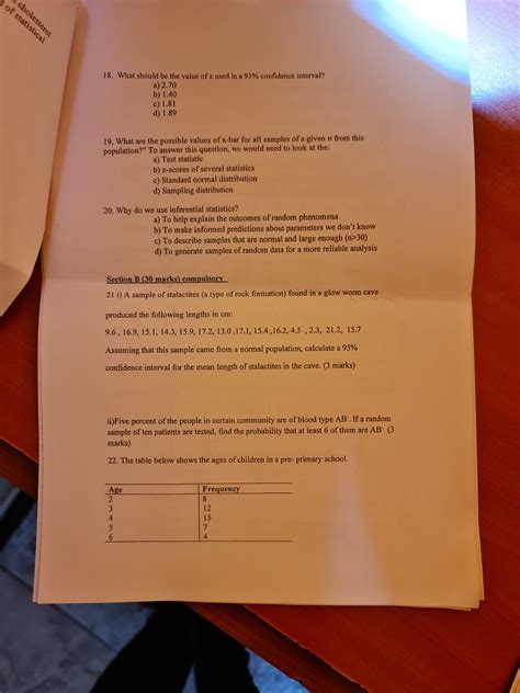 Solved 18 What Should Be The Value Of Z Used In A 93 Chegg Com