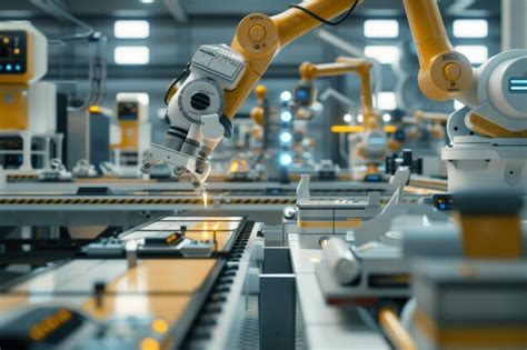 Modern Factory With Robotic Automation And Iot For Efficient Advanced Production Processes