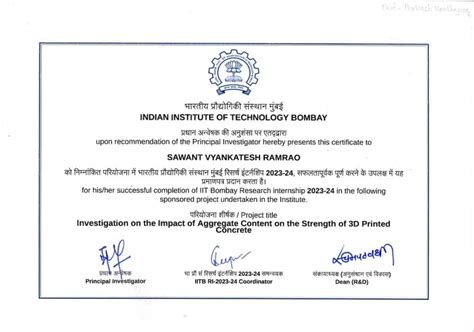 Vyankatesh Sawant On Linkedin Internship Research 3dprinting Concrete Constructioninnovation