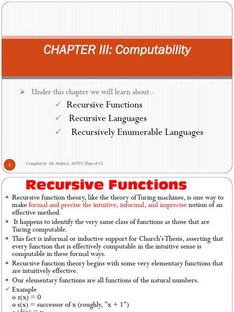 Chapter Iii And Iv Computability Pdf Computational Complexity