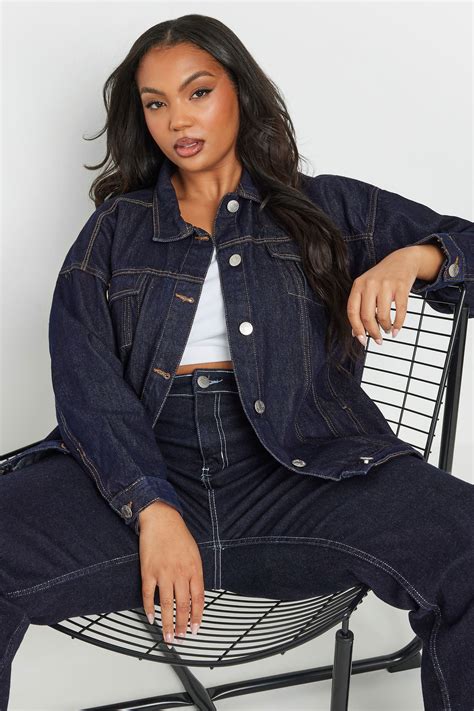 Yours Plus Size Indigo Blue Oversized Denim Jacket Yours Clothing