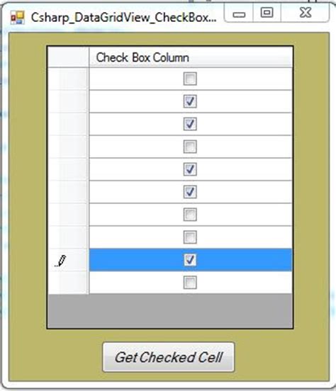 C How To Know If DataGridViewCheckBoxCell Is Checked In C C JAVA PHP Programming