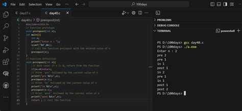 Day 40 Of 100daysofcode Challenge Recursion In C Deepanshi Mittal